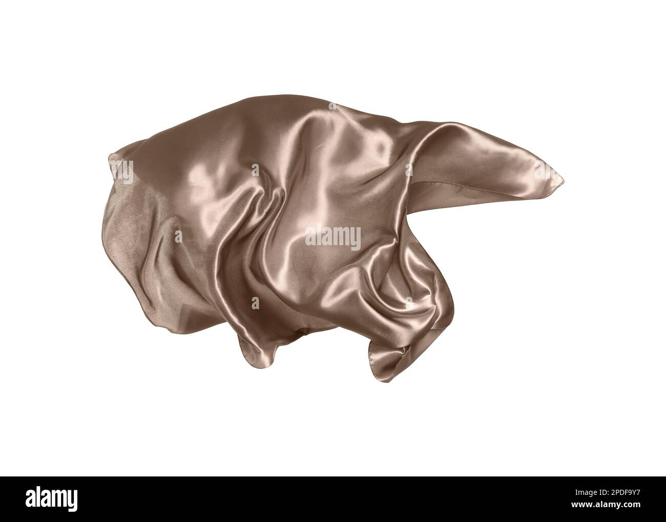 Beautiful delicate violet silk isolated on white Stock Photo - Alamy