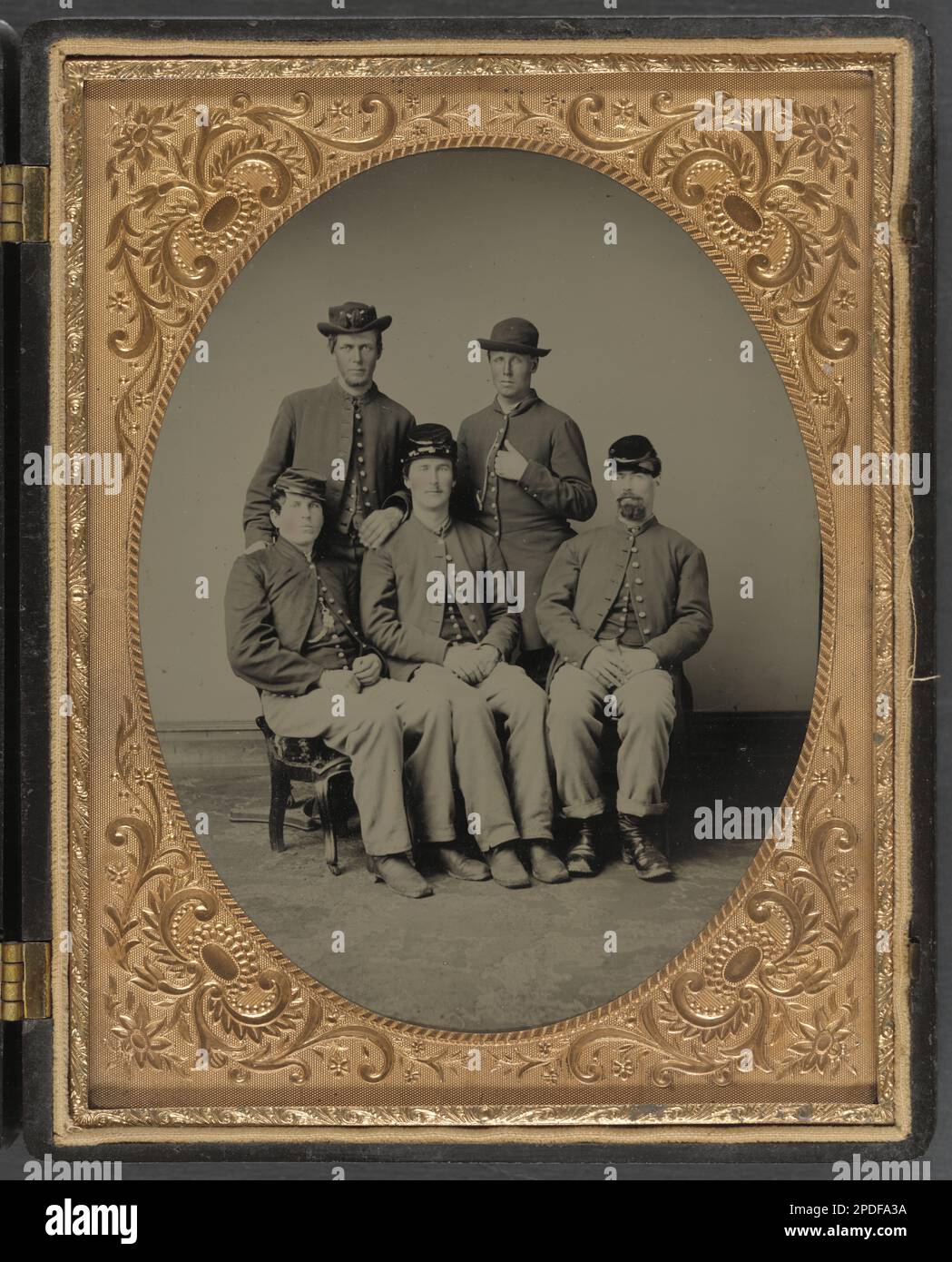 Five unidentified soldiers in Union uniforms. Liljenquist Family ...