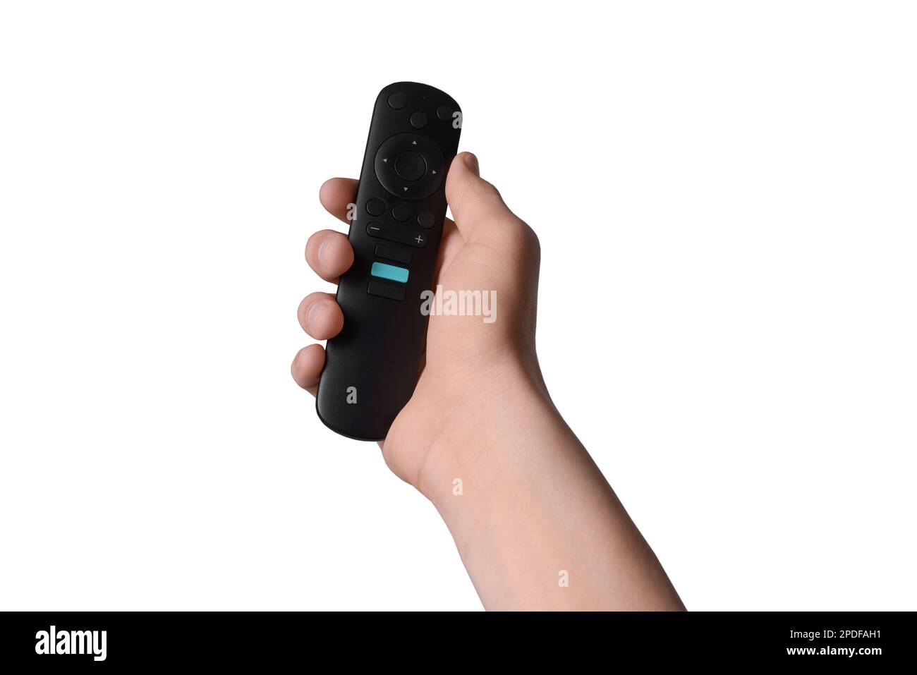 Woman pointing remote control hi-res stock photography and images - Alamy