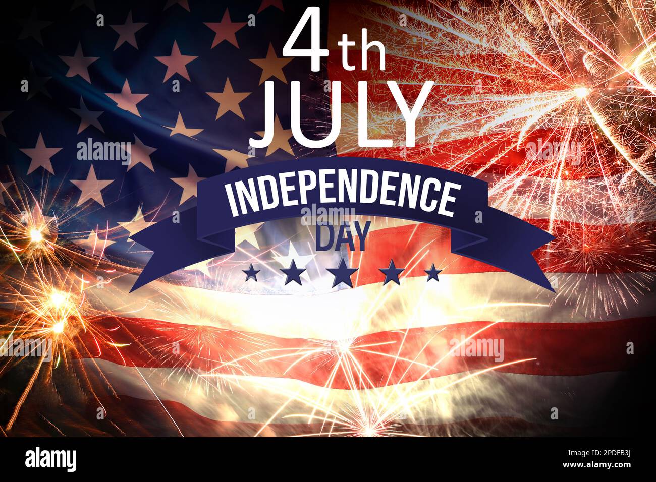 American flag fireworks hi-res stock photography and images - Alamy