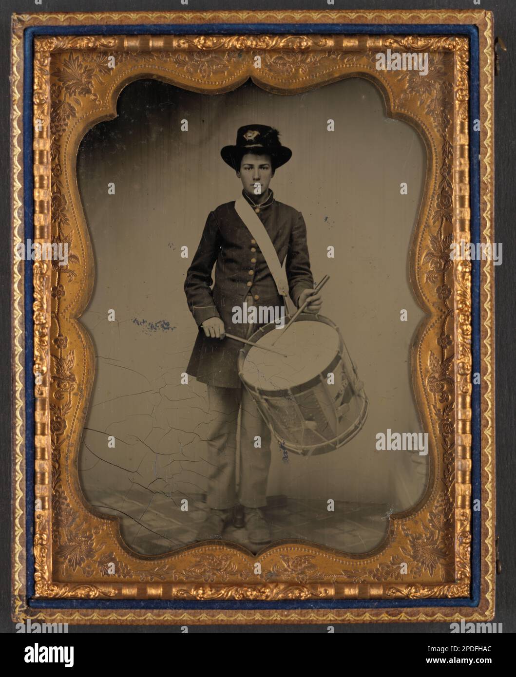Unidentified young drummer boy in Union uniform. Liljenquist Family ...