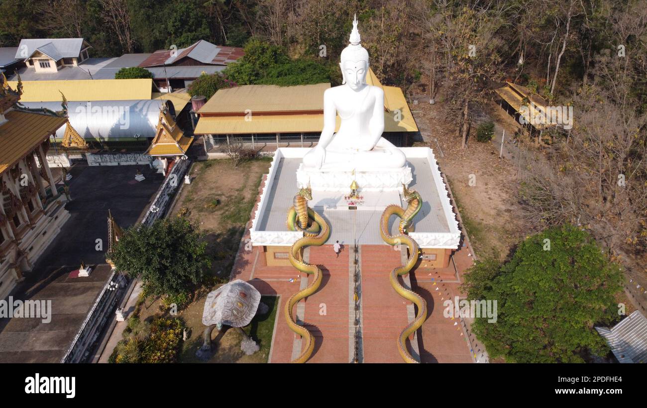Aerial view of temple in thailand in nongbua lump Stock Photo - Alamy