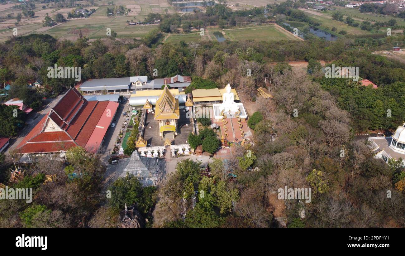 Aerial view of temple in thailand in nongbua lump Stock Photo - Alamy