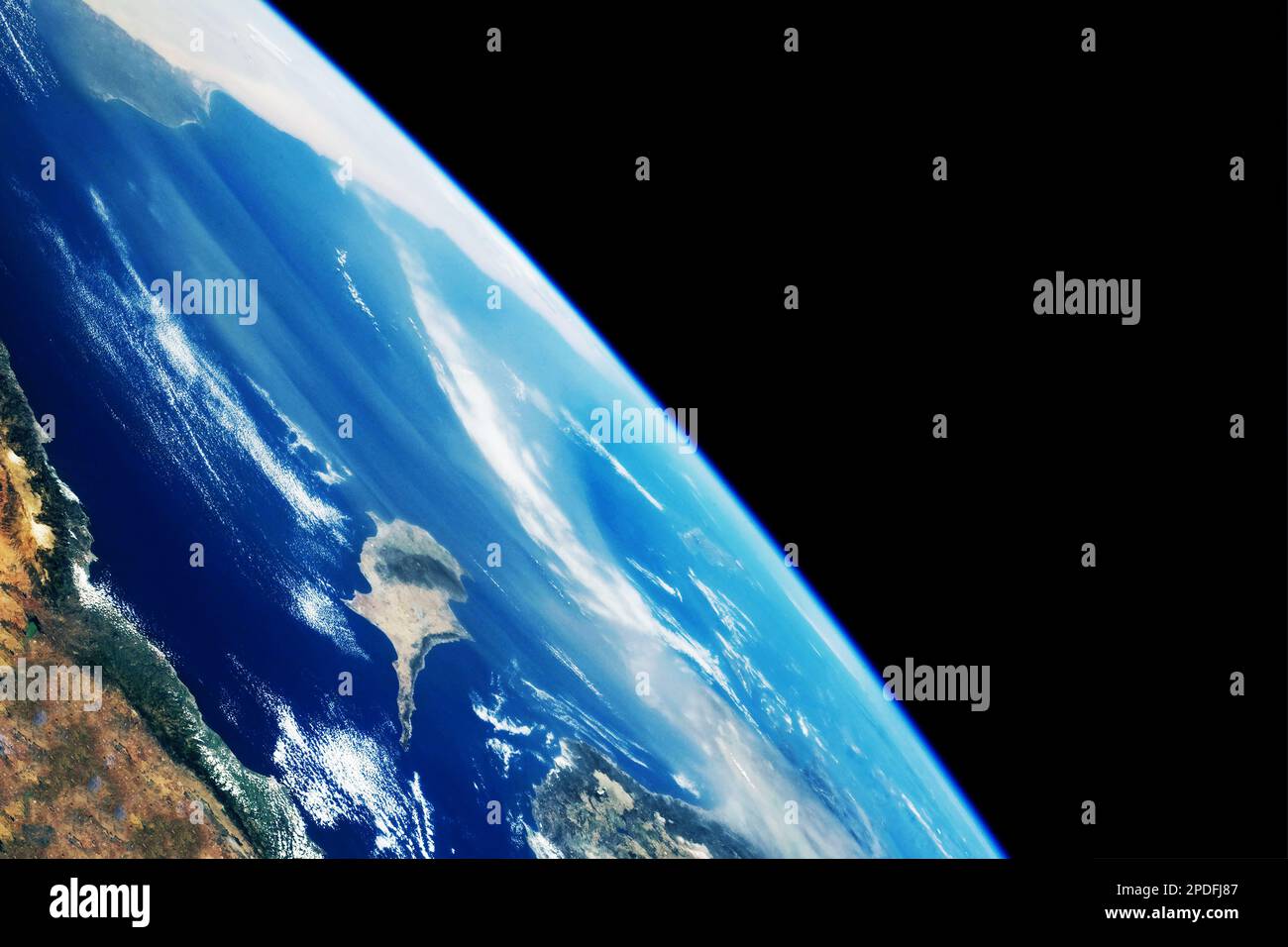 Earth's atmosphere from space. Elements of this image furnishing NASA ...