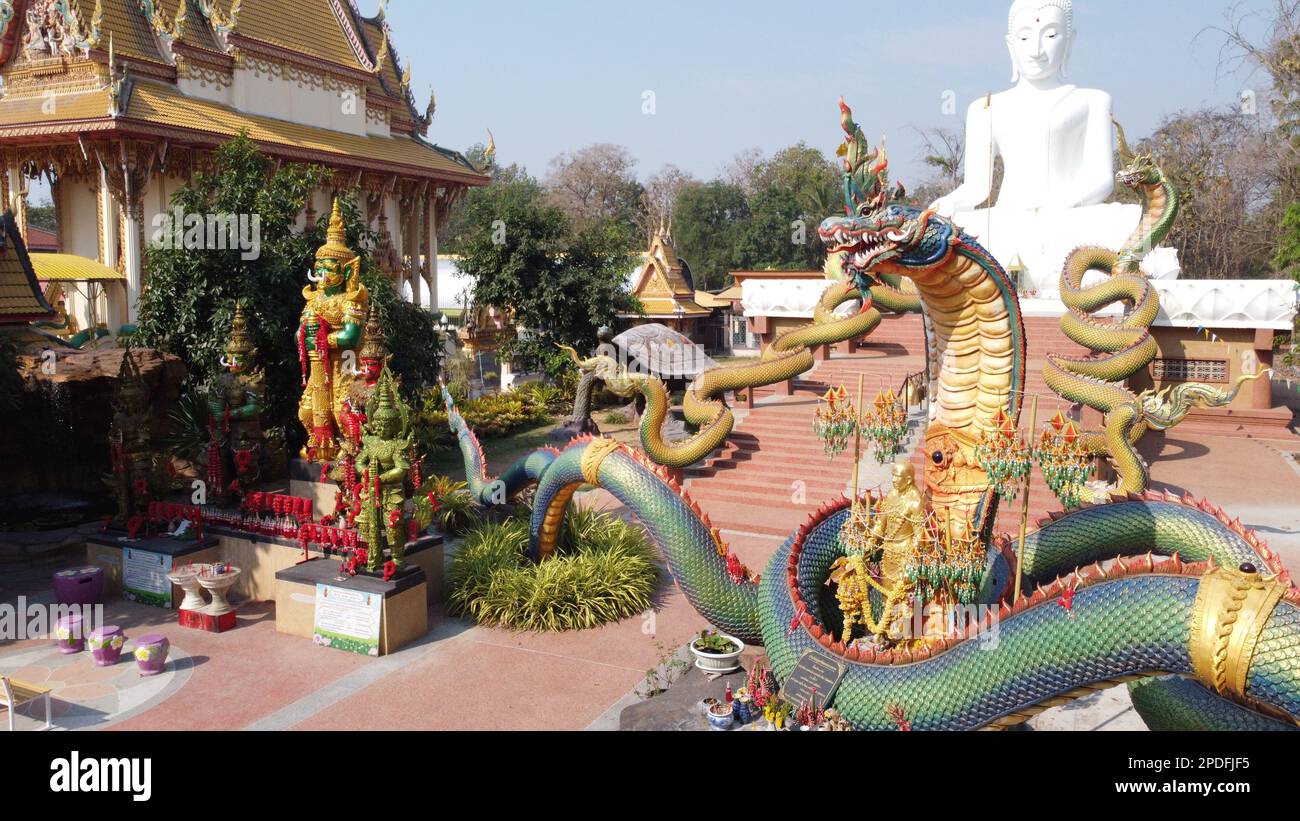 Aerial view of temple in thailand in nongbua lump Stock Photo - Alamy