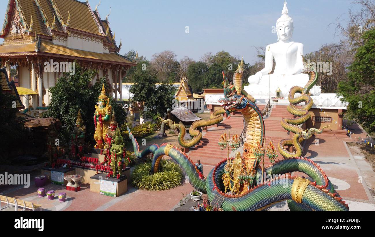 Aerial view of temple in thailand in nongbua lump Stock Photo - Alamy