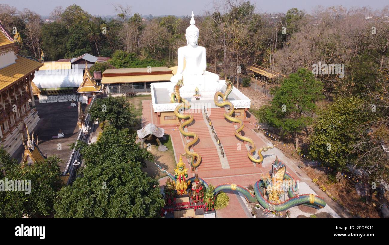 Aerial view of temple in thailand in nongbua lump Stock Photo - Alamy