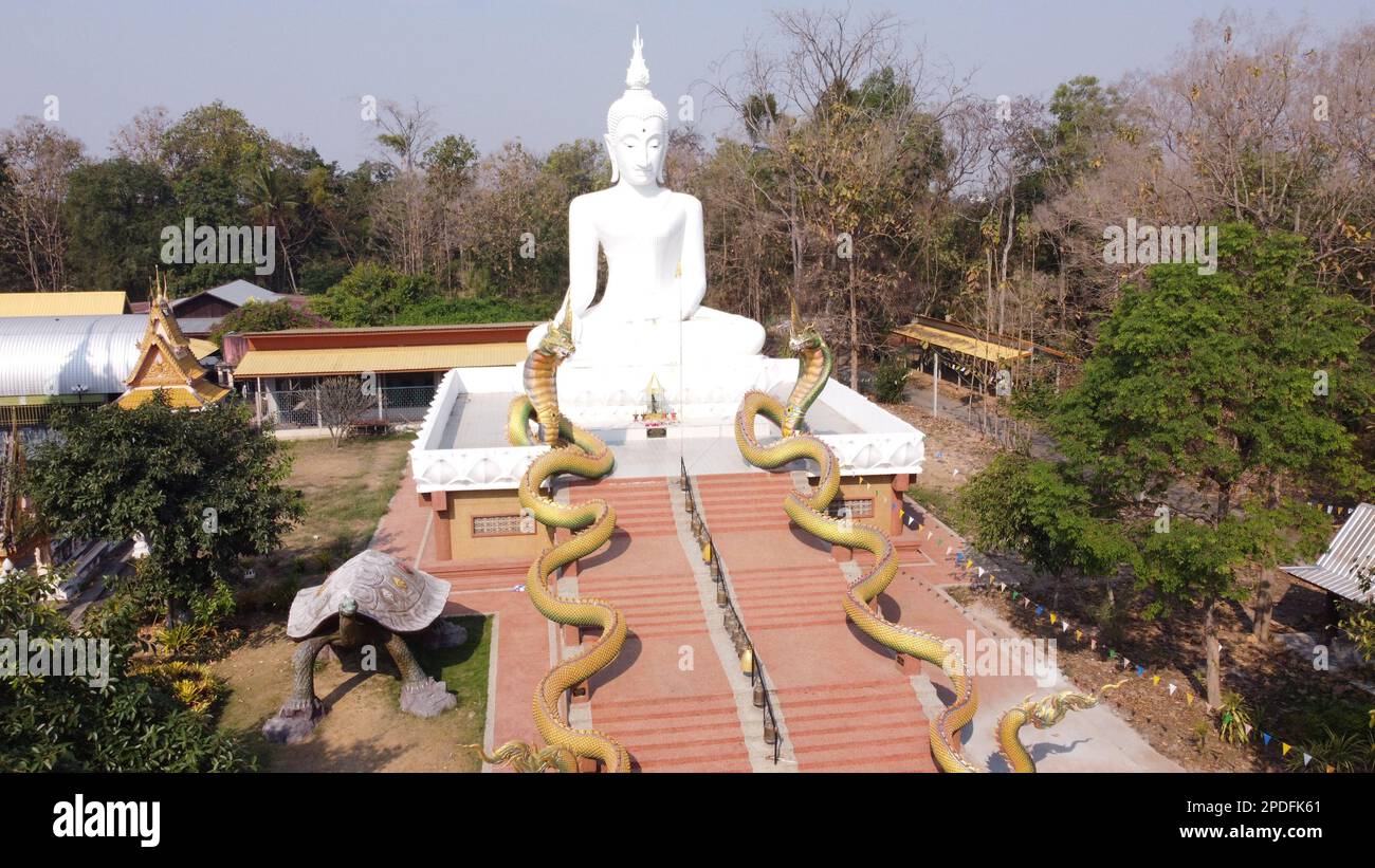 Aerial view of temple in thailand in nongbua lump Stock Photo - Alamy