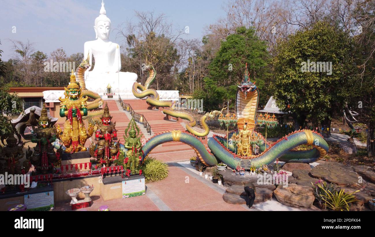 Aerial view of temple in thailand in nongbua lump Stock Photo - Alamy