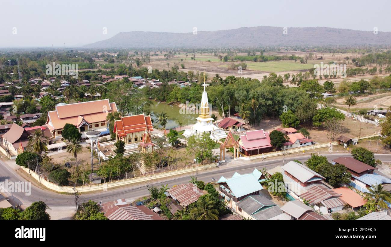 Aerial view of temple in thailand in nongbua lump Stock Photo - Alamy