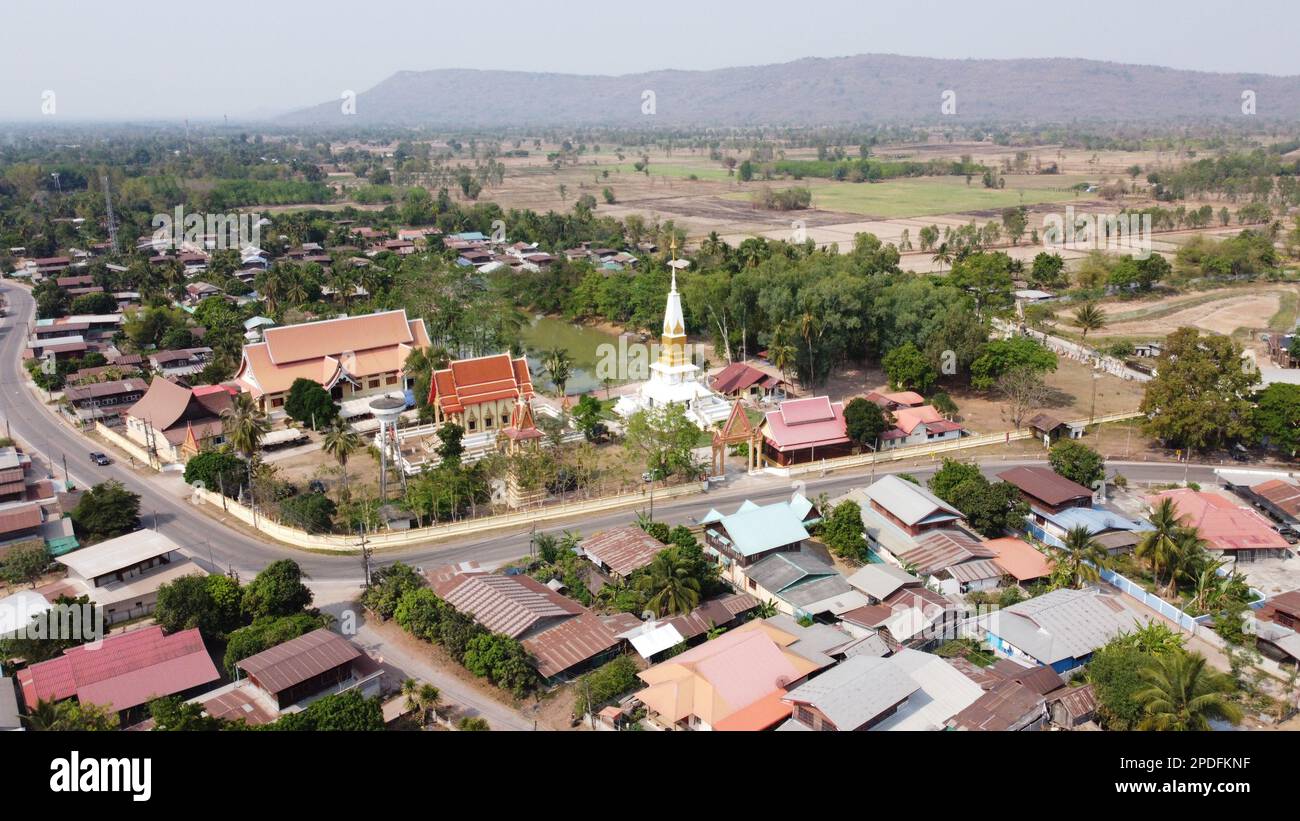 Aerial view of temple in thailand in nongbua lump Stock Photo - Alamy