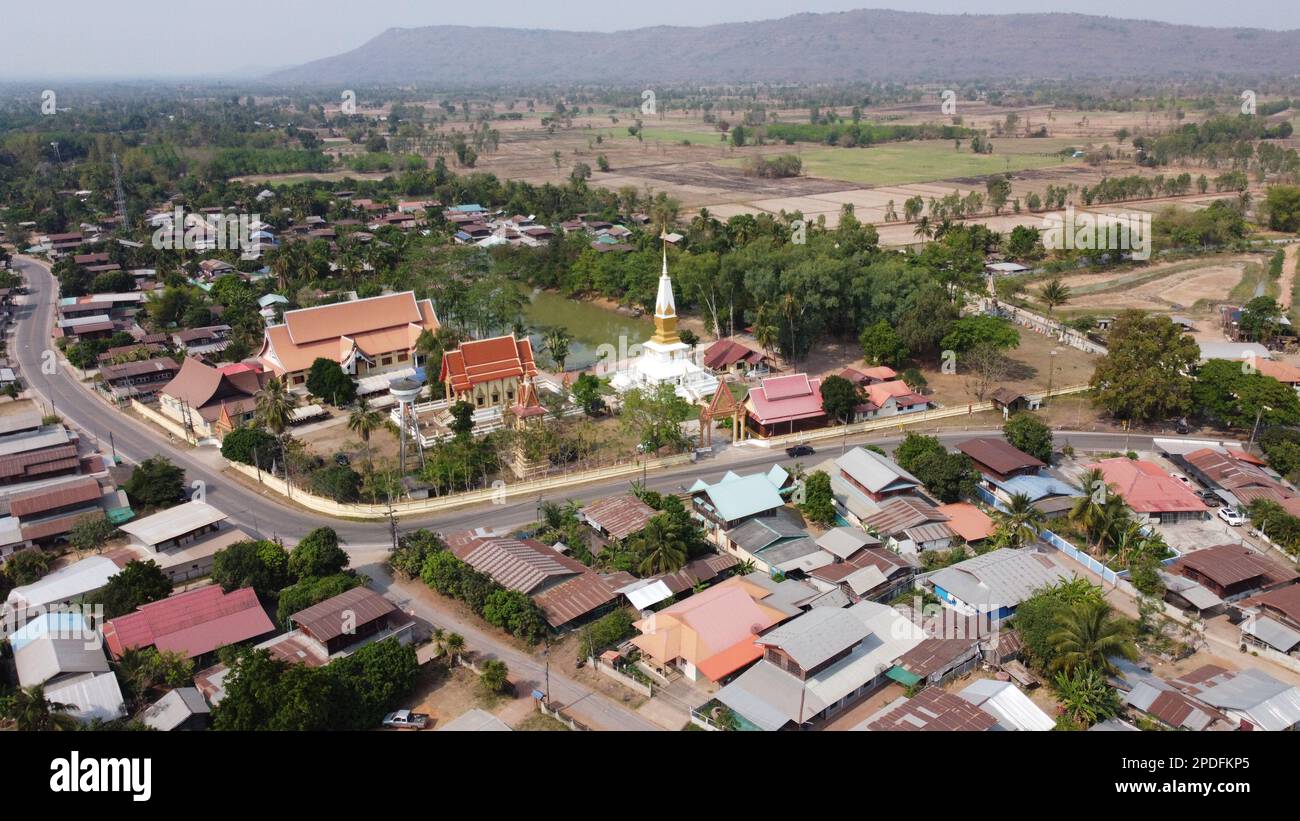 Aerial view of temple in thailand in nongbua lump Stock Photo - Alamy