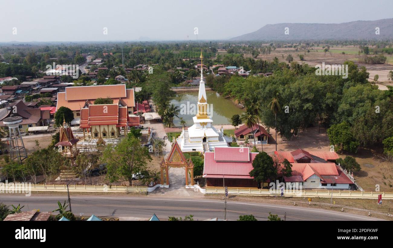 Aerial view of temple in thailand in nongbua lump Stock Photo - Alamy
