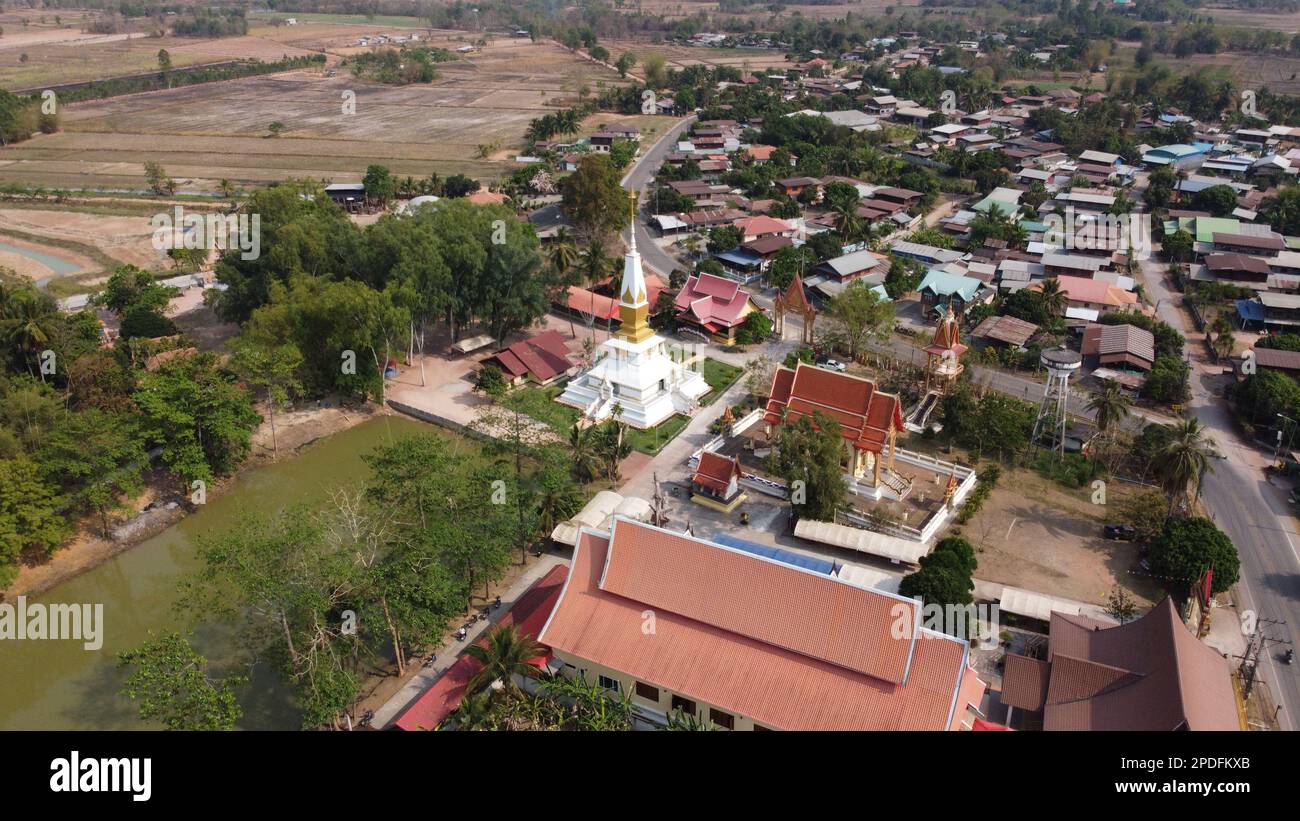 Aerial view of temple in thailand in nongbua lump Stock Photo - Alamy