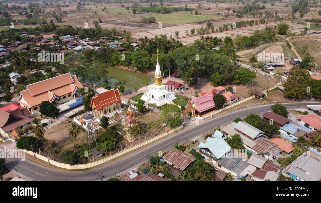 Aerial view of temple in thailand in nongbua lump Stock Photo - Alamy