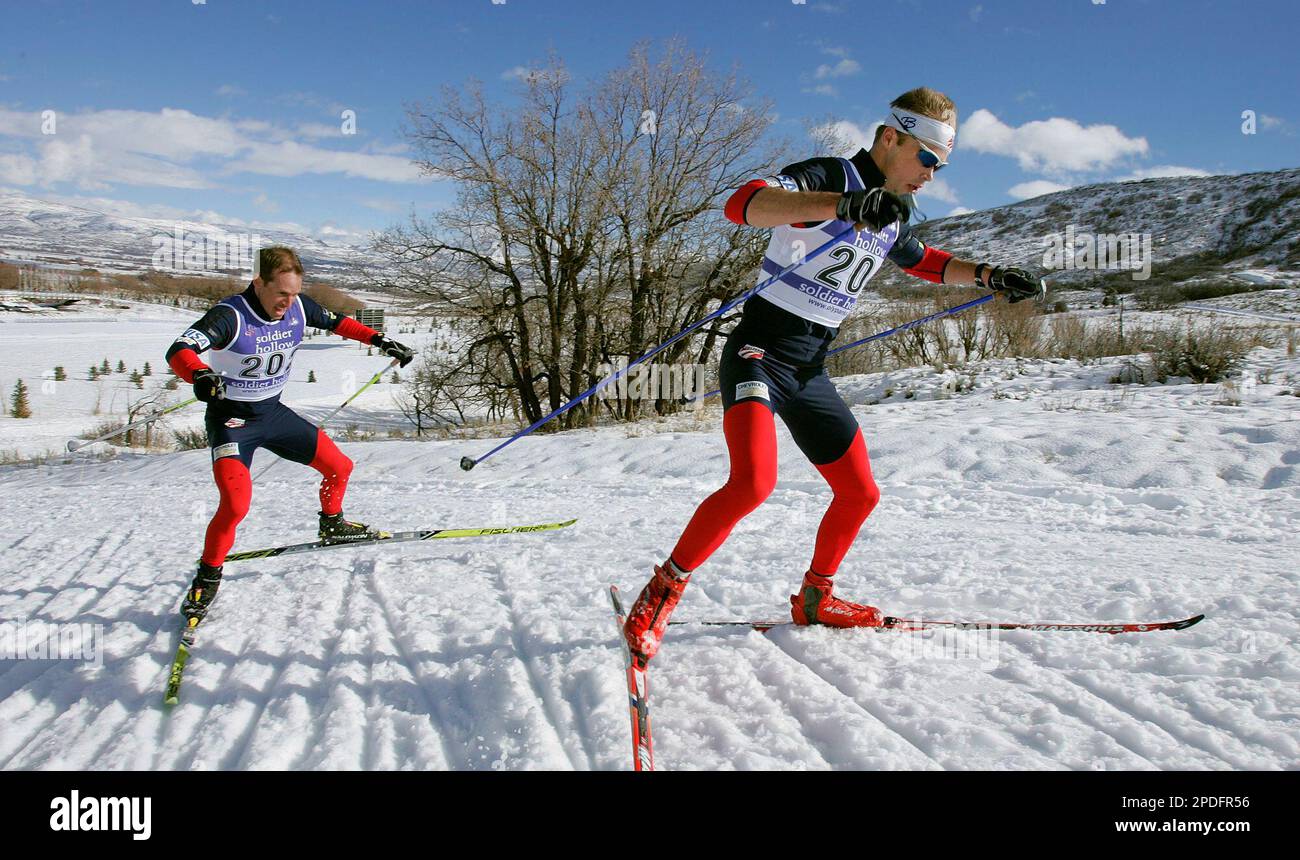 USA's Andrew Johnson, right, and Carl Swenson compete in the 30k mens ...