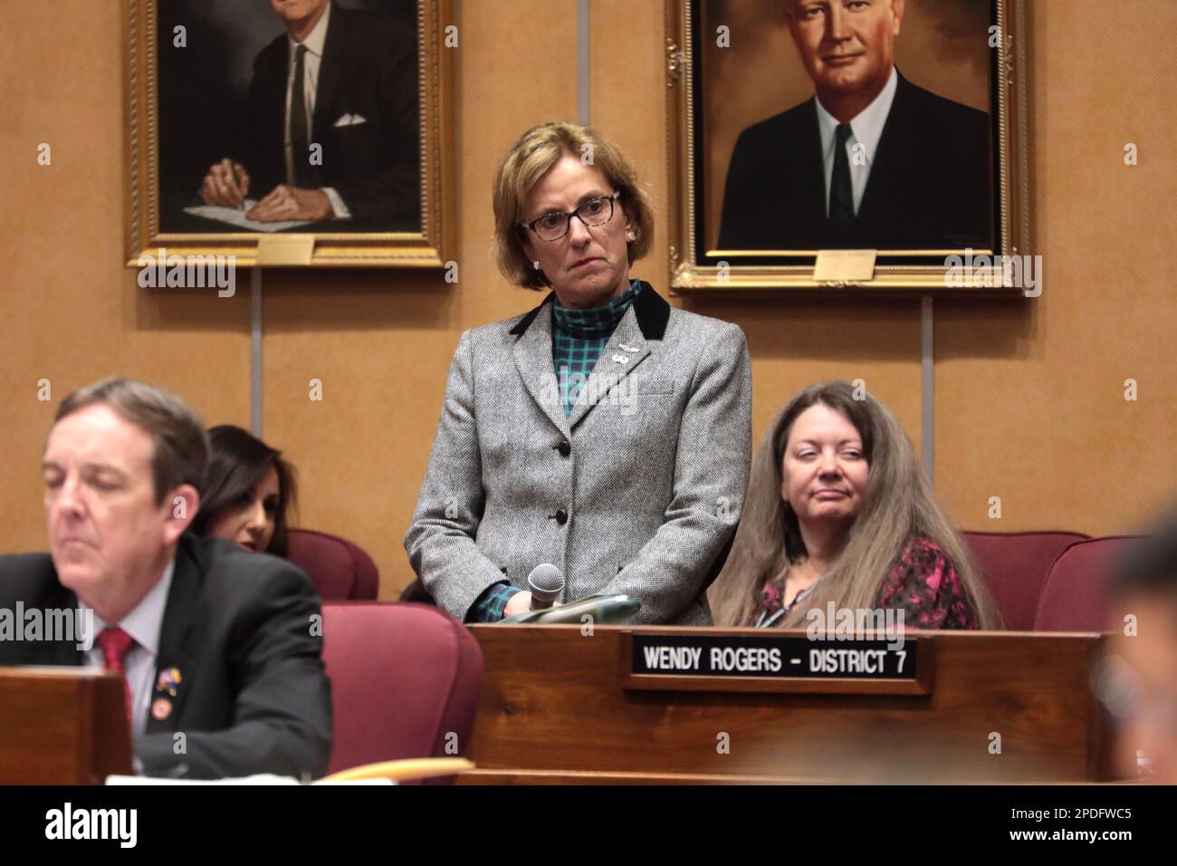 Phoenix, Arizona, USA. 14th Mar, 2023. Arizona State Senator Wendy ...