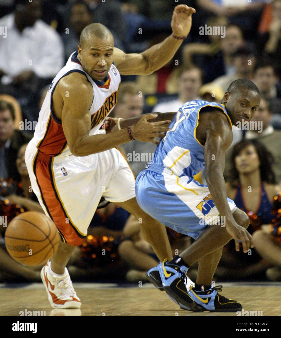 Golden State Warriors' Derek Fisher and the Denver Nuggets' Earl ...