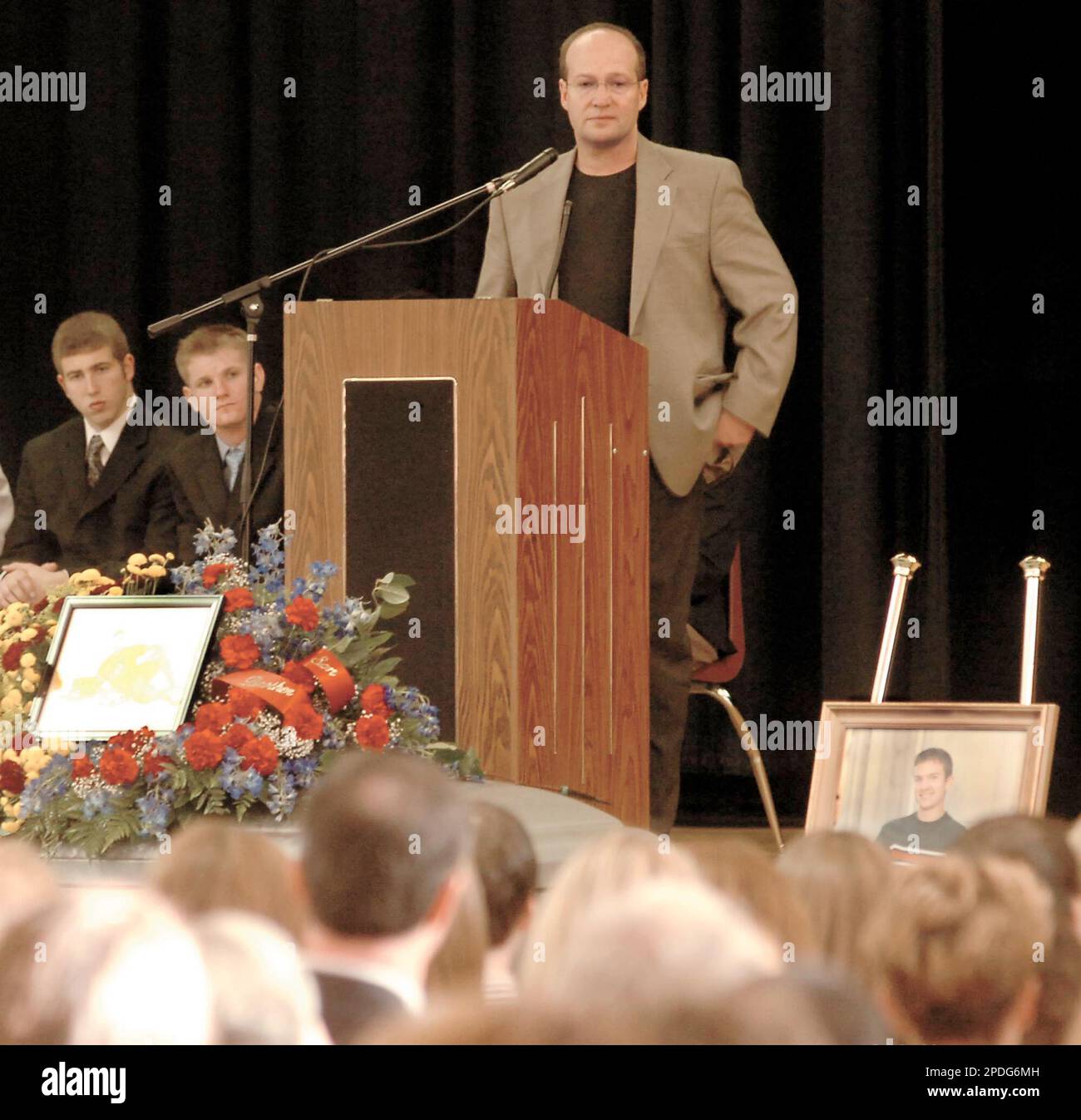 Rev. Jim Mike Ward, pastor of the First Baptist Church speaks during ...