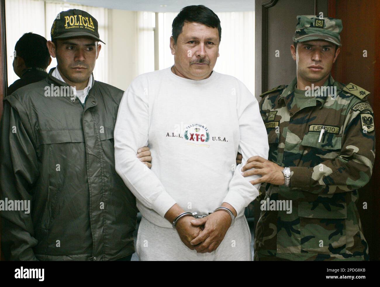 Marco Tulio Erazo Rodriguez, an alleged rebel of the Revolutionary ...