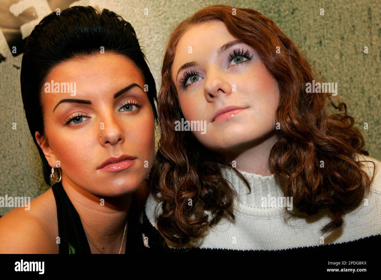 Russian Duo Tatu Yulia Volkova Left And Lena Katina Right Poses