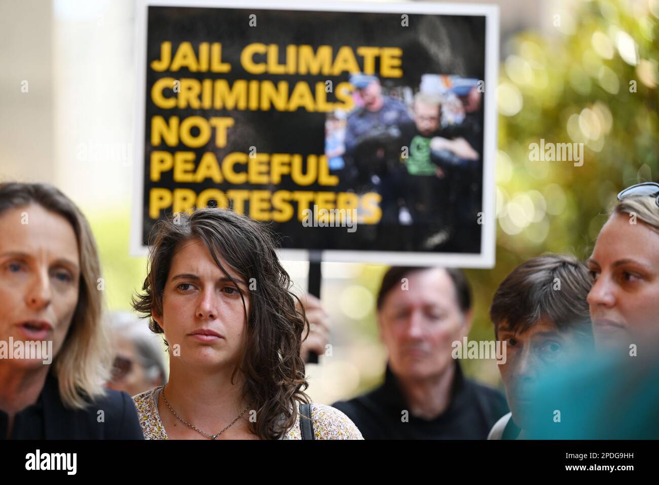 Climate activists Deanna 'Violet' Coco at the Downing Centre Local ...
