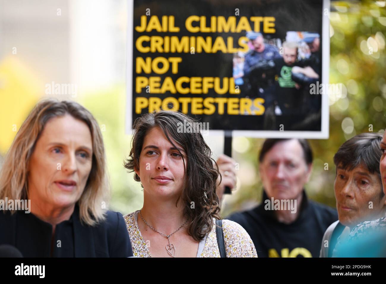 Climate activists Deanna 'Violet' Coco at the Downing Centre Local ...