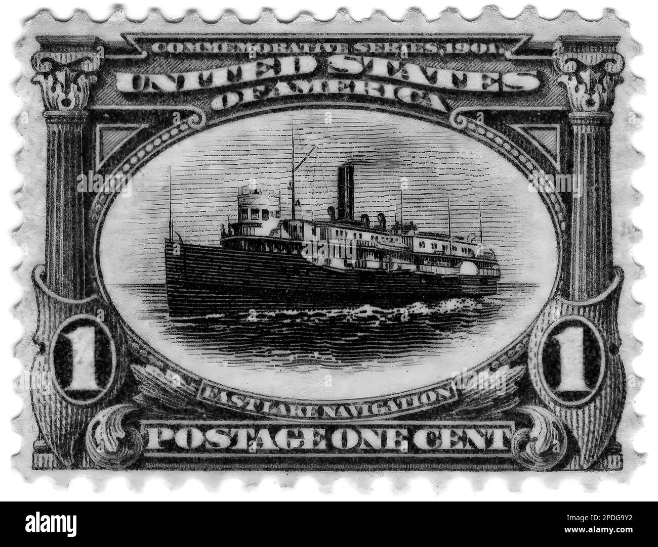 Philatelic postage stamp Black and White Stock Photos & Images - Alamy
