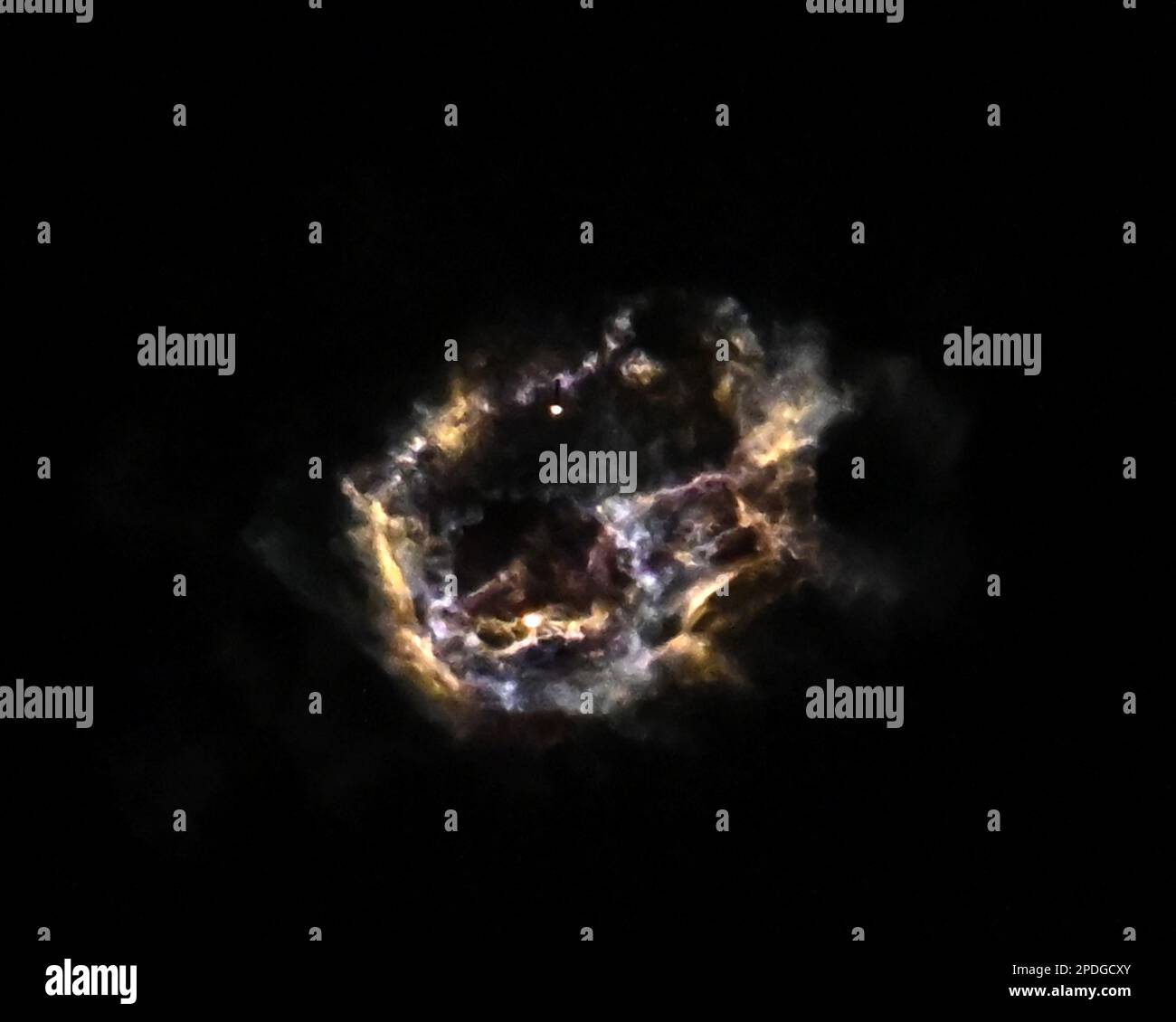 Florida, US, March 14, 2023. The plume from stage separation is visible ...