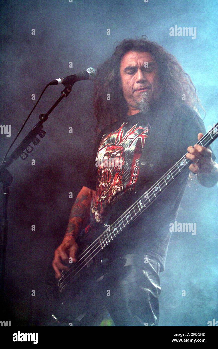 Tom Araya Slayer performing live in concert at the Hordern Pavilion ...