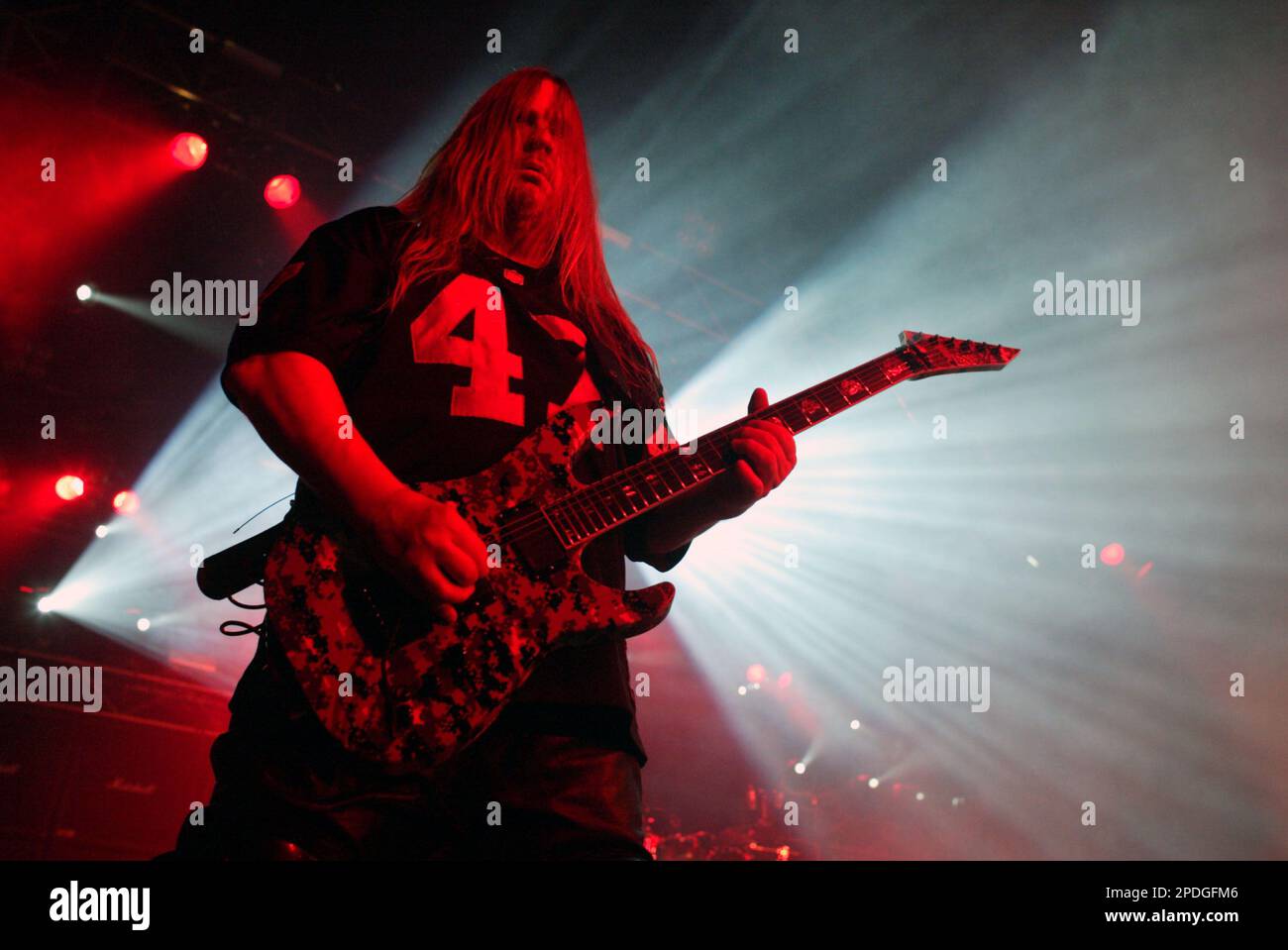 Jeff Hanneman Slayer performing live in concert at the Hordern Pavilion ...