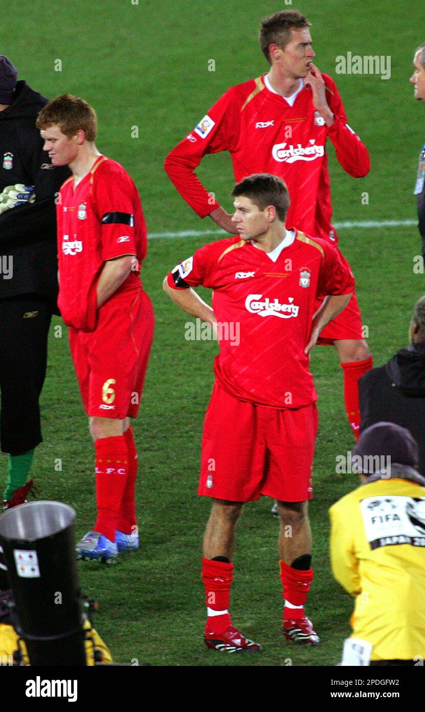 European club champion England's Liverpool FC captain Steven Gerrard ...