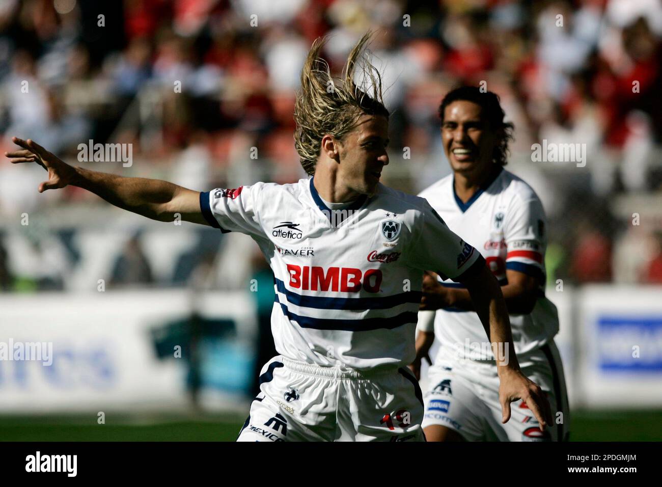 Monterrey's Carlos Casartelli celebrates after scoring a goal against ...