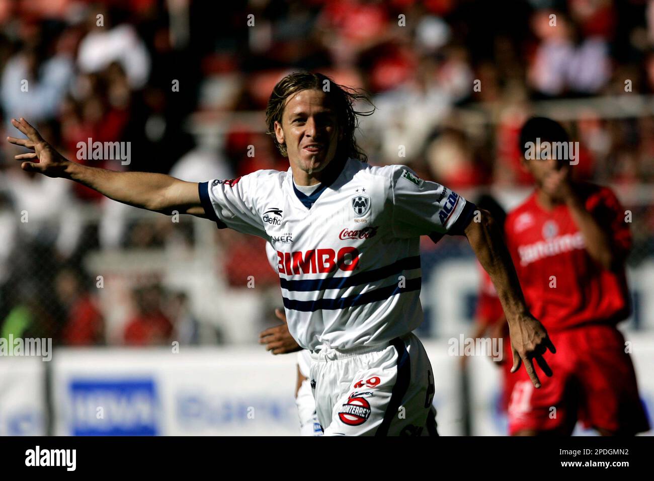 Monterrey's Carlos Casartelli celebrates after scoring a goal against ...