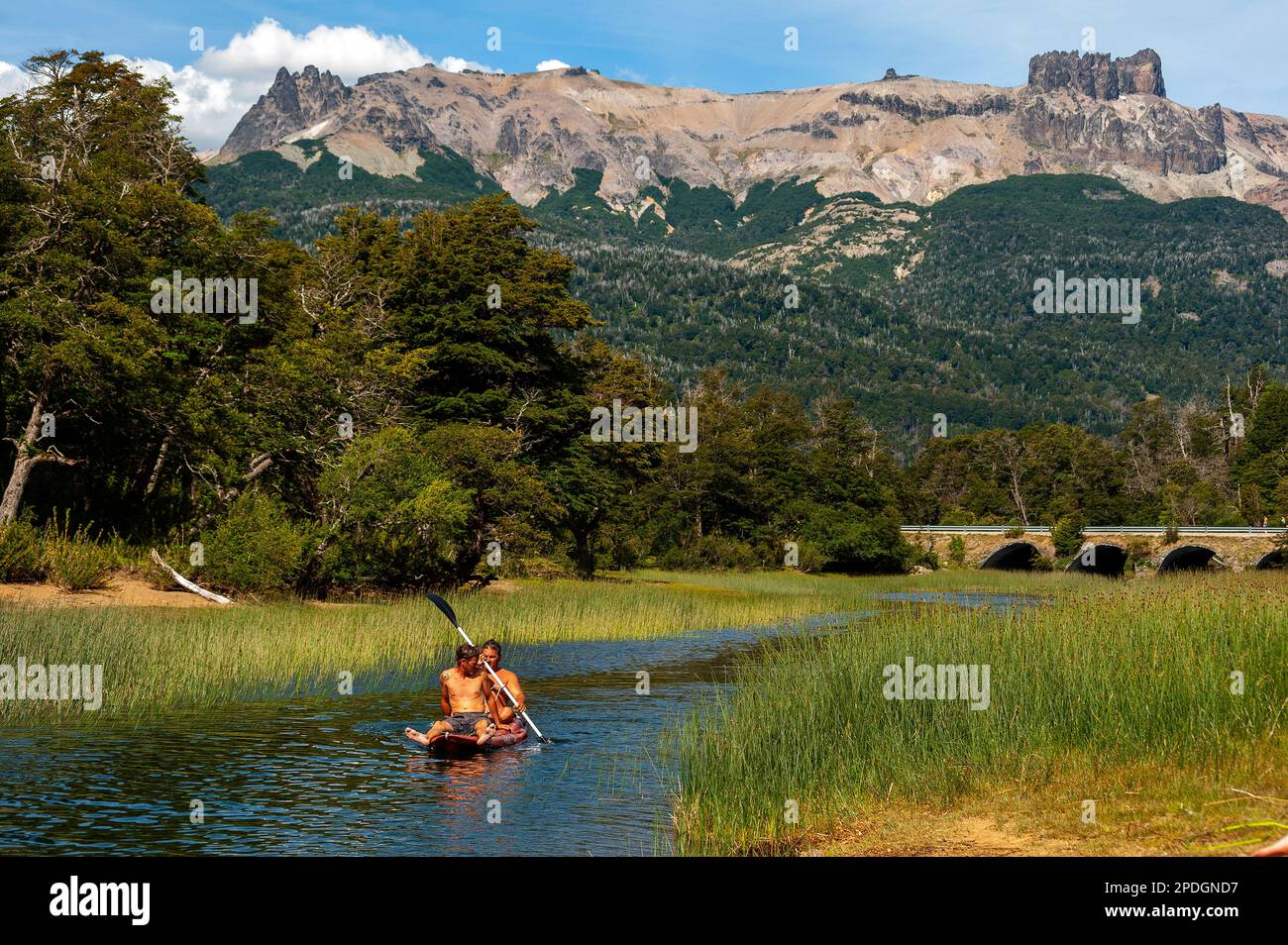 Sport activities Campground on the shores of Lake Villarino on Ruta 40 ...