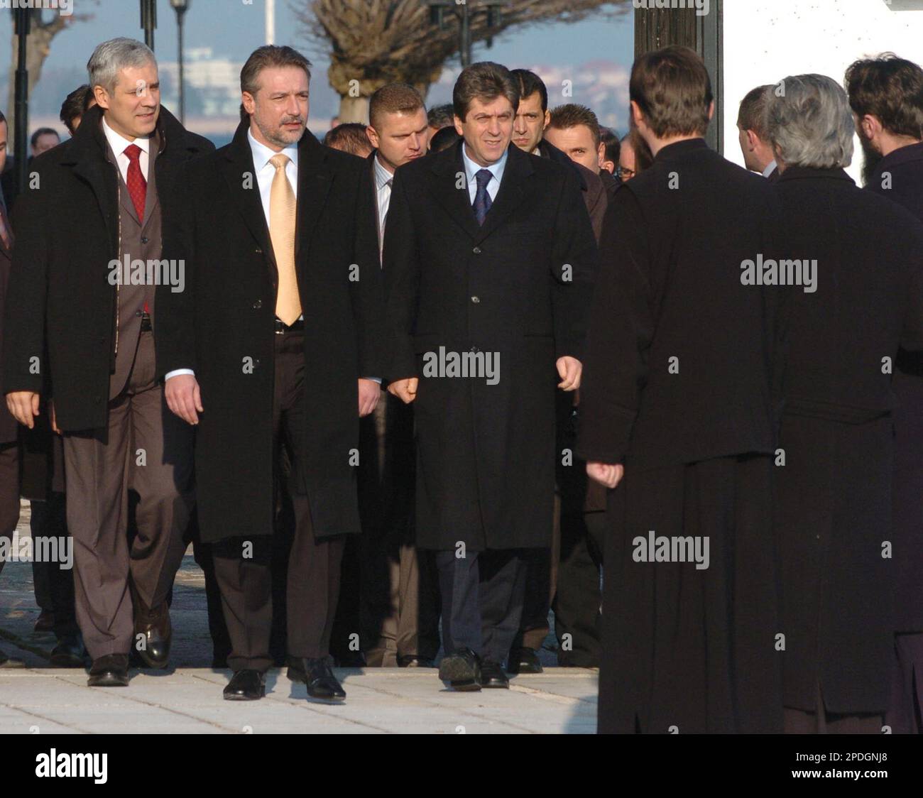 Serbia's President Boris Tadic, left, Macedonia's President Branko ...