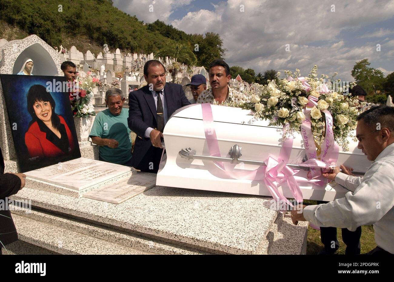 Friends and relatives of Lourdes Galletti Diaz, who was killed in the ...