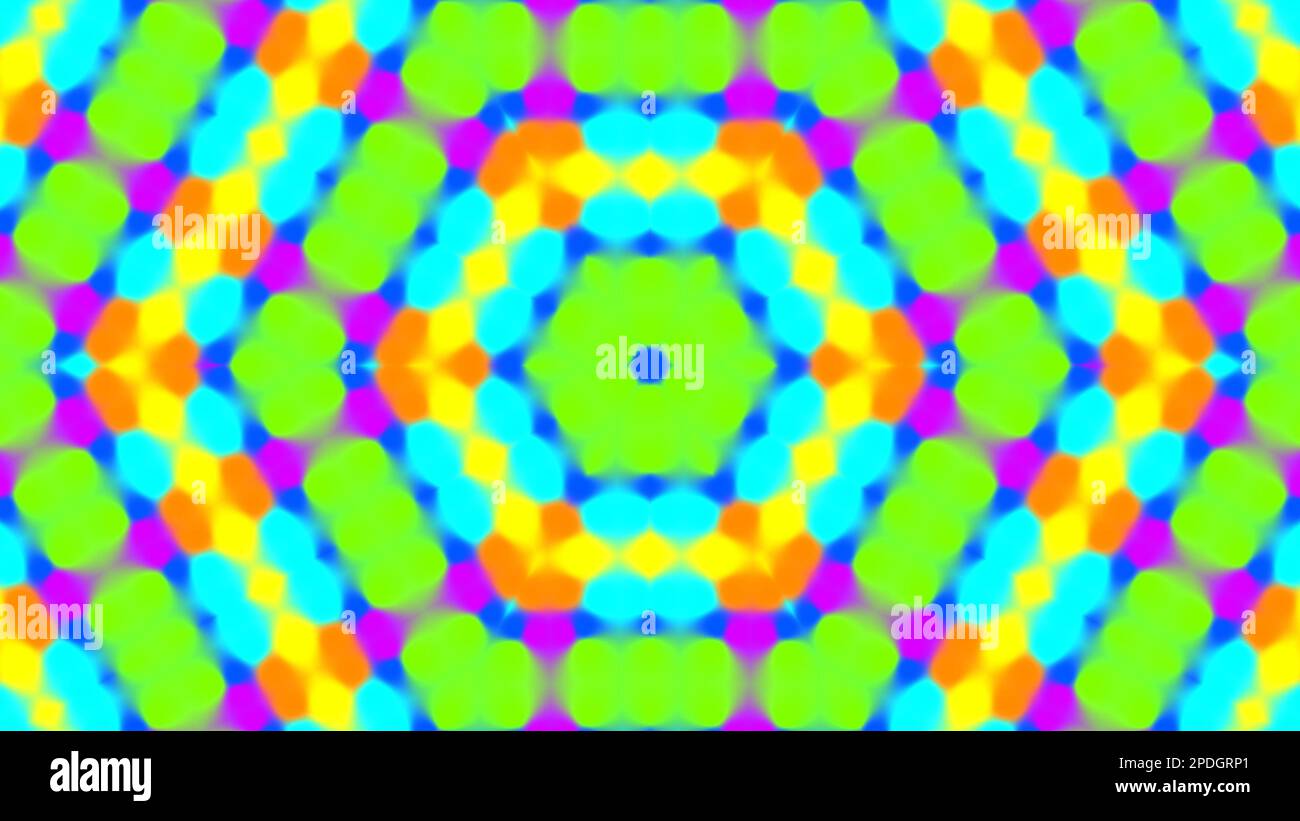 Mosaic kaleidoscopic geometry pattern abstract background. 2D layout ...