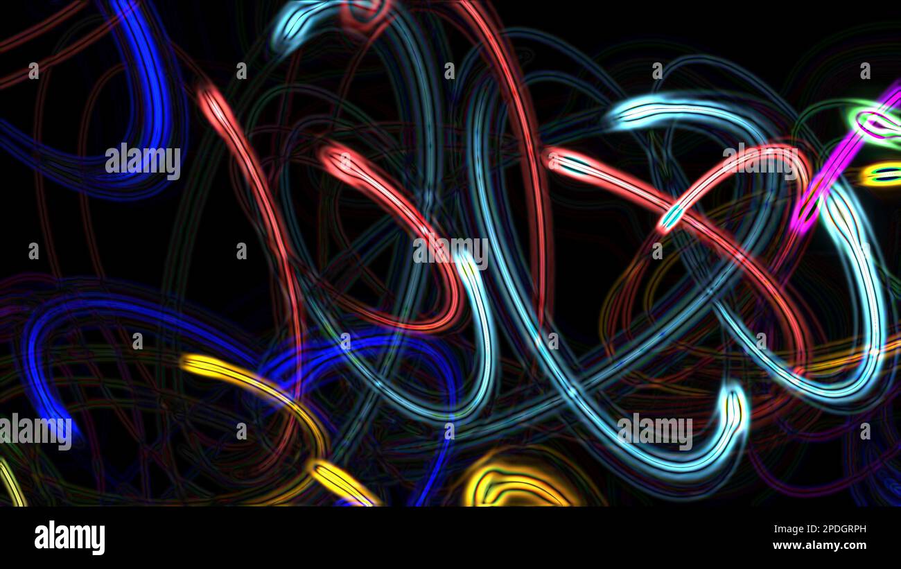 Colorful streak in dark background. 2D layout illustration Stock Photo ...