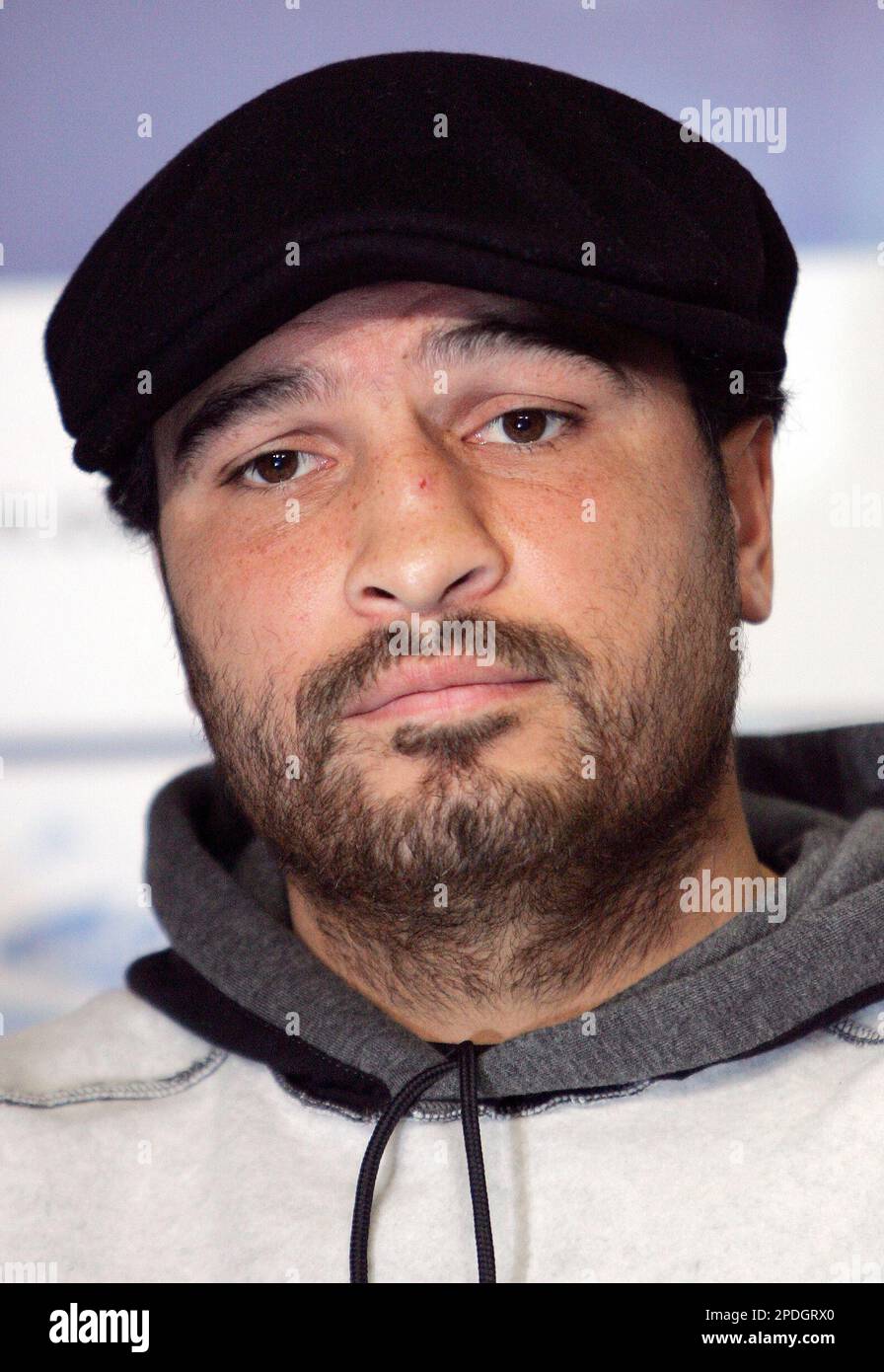 Boxer John Ruiz poses during a news conference in Berlin on Wednesday ...