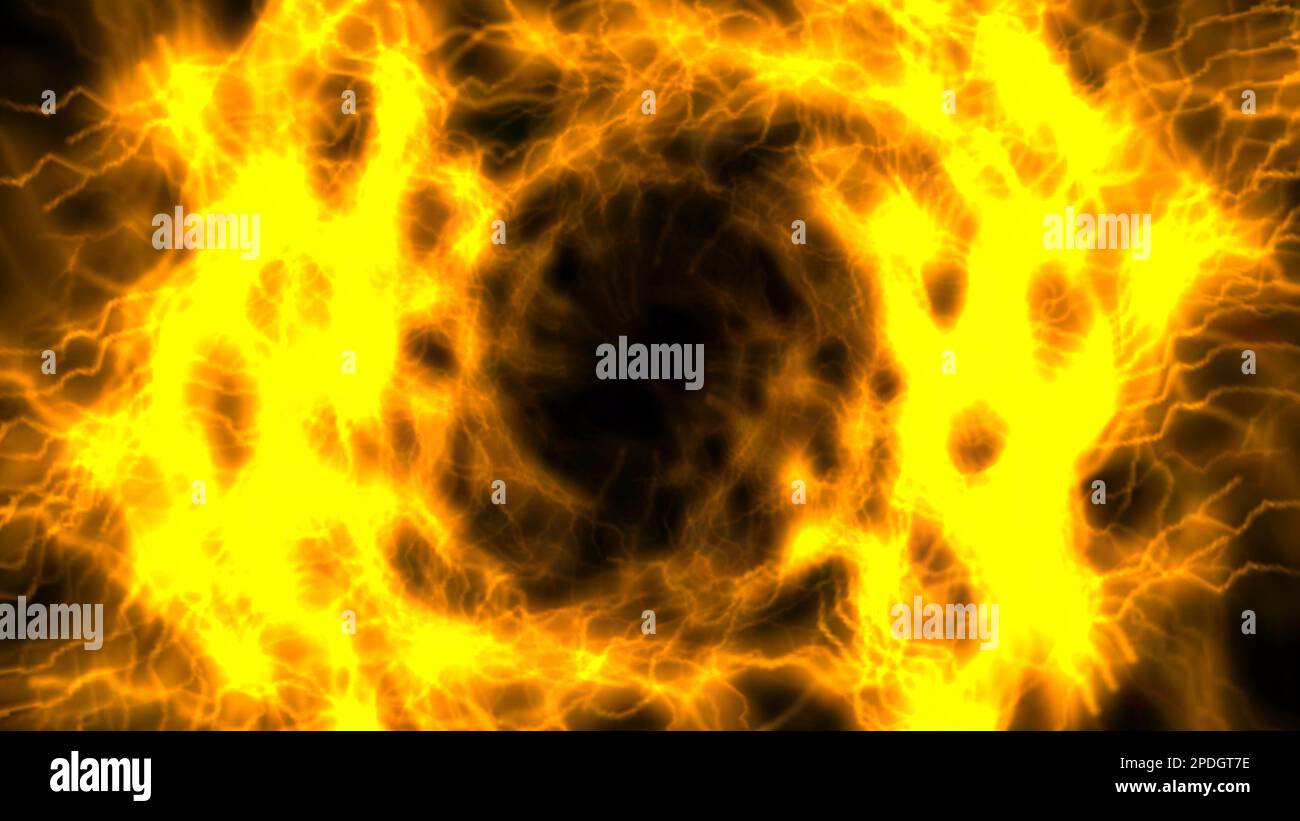 Soft orange color burning in circle pattern. 2D layout illustration ...