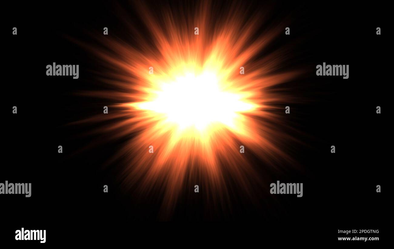 Yellow glow spark center 2d hi-res stock photography and images - Alamy