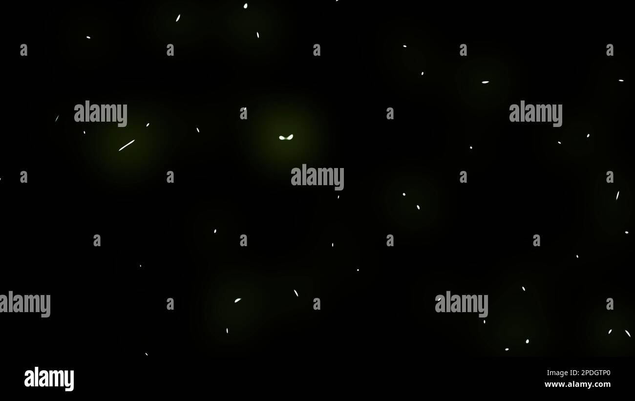 Green firefly animation background. 2D layout illustration Stock Photo ...