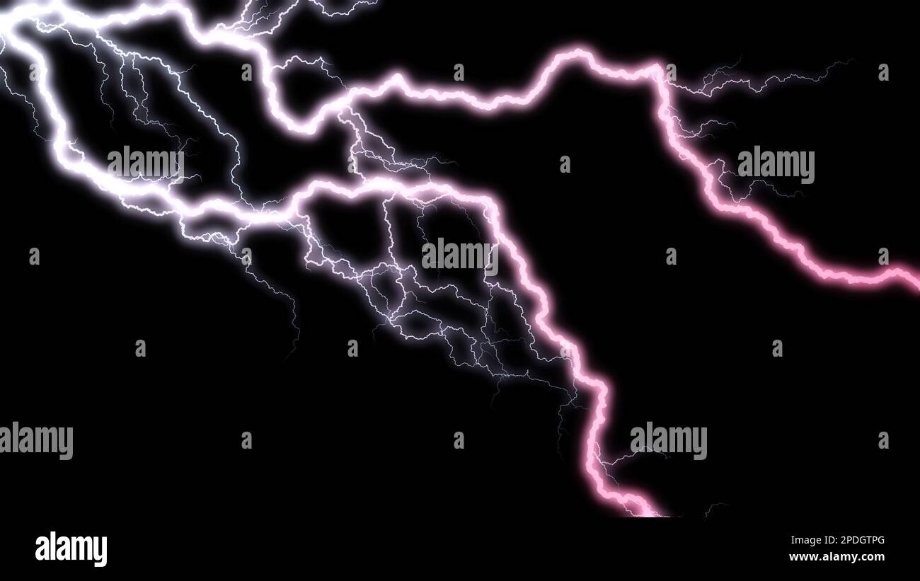 White and pink thunder zap strike background. 2D layout illustration ...