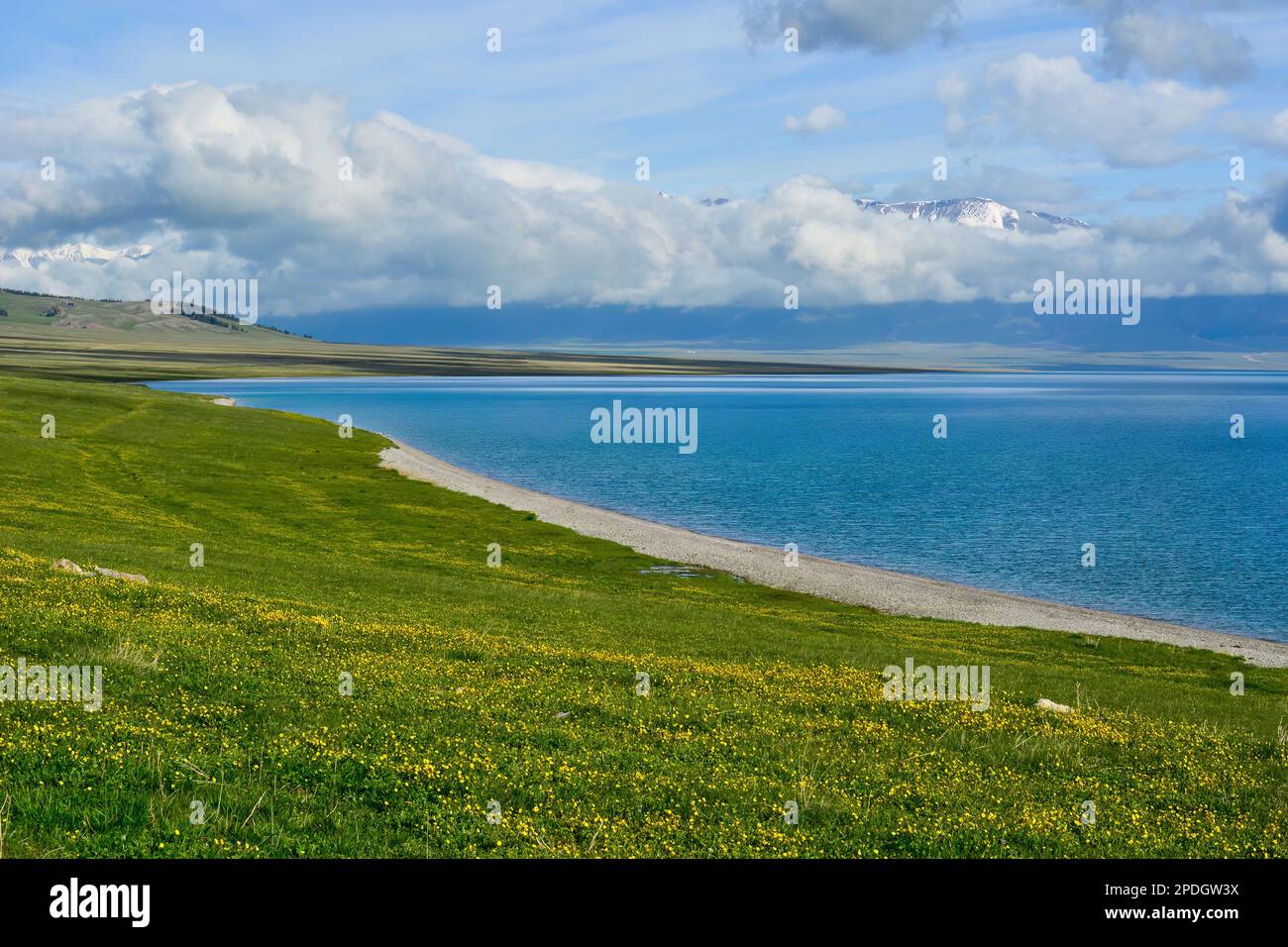 the mountains and waters around Tarim Lake are a unique and beautiful ...