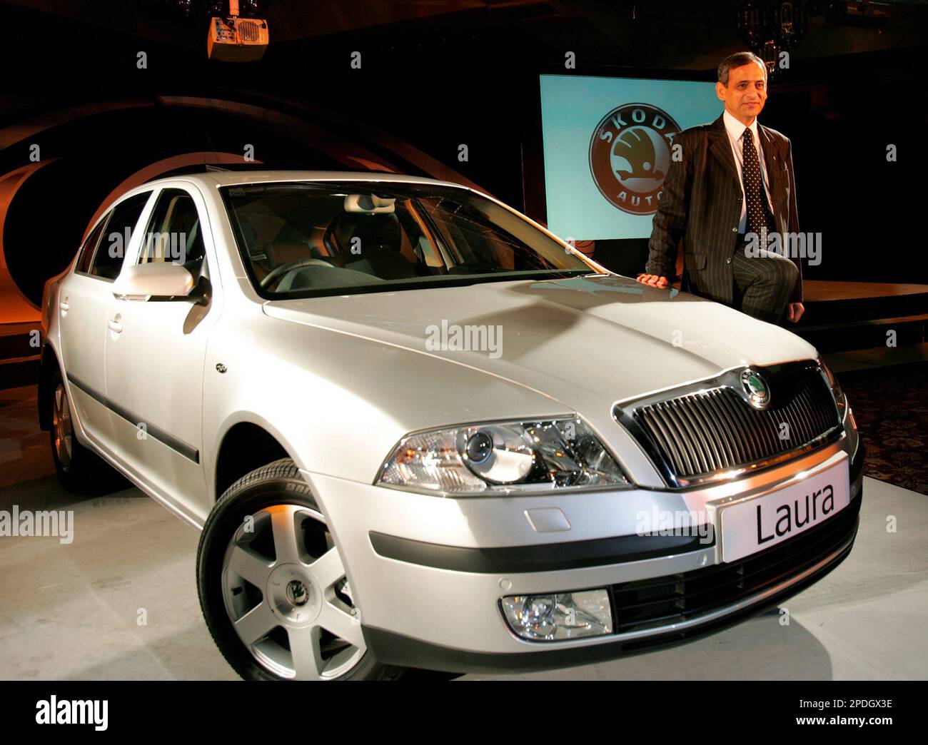 Managing Director Skoda Auto India, Imran Hassan poses with the new ...
