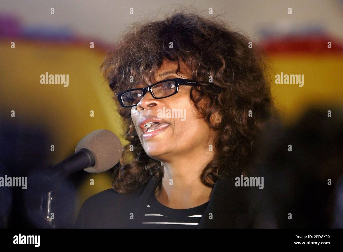 Barbara Becnel, spokesperson for Stanley "Tookie" Williams, speaks ...