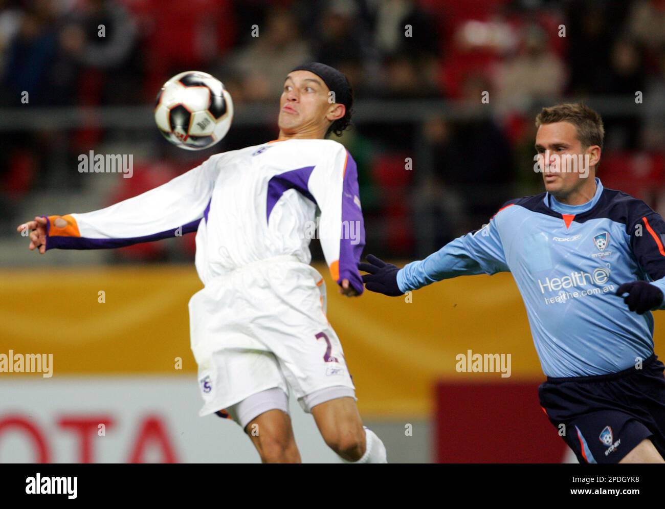 Christian Bolanos of Costa Rica's Deportivo Saprissa, receives the ball ...