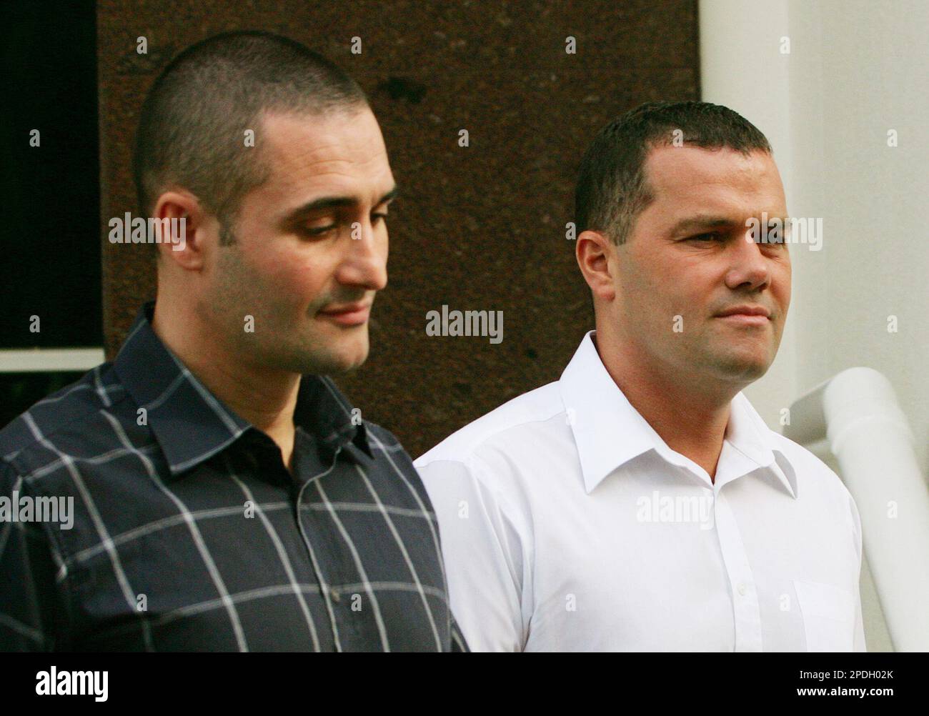 Paul, left, and Nick Falconio, brothers of missing British backpacker ...