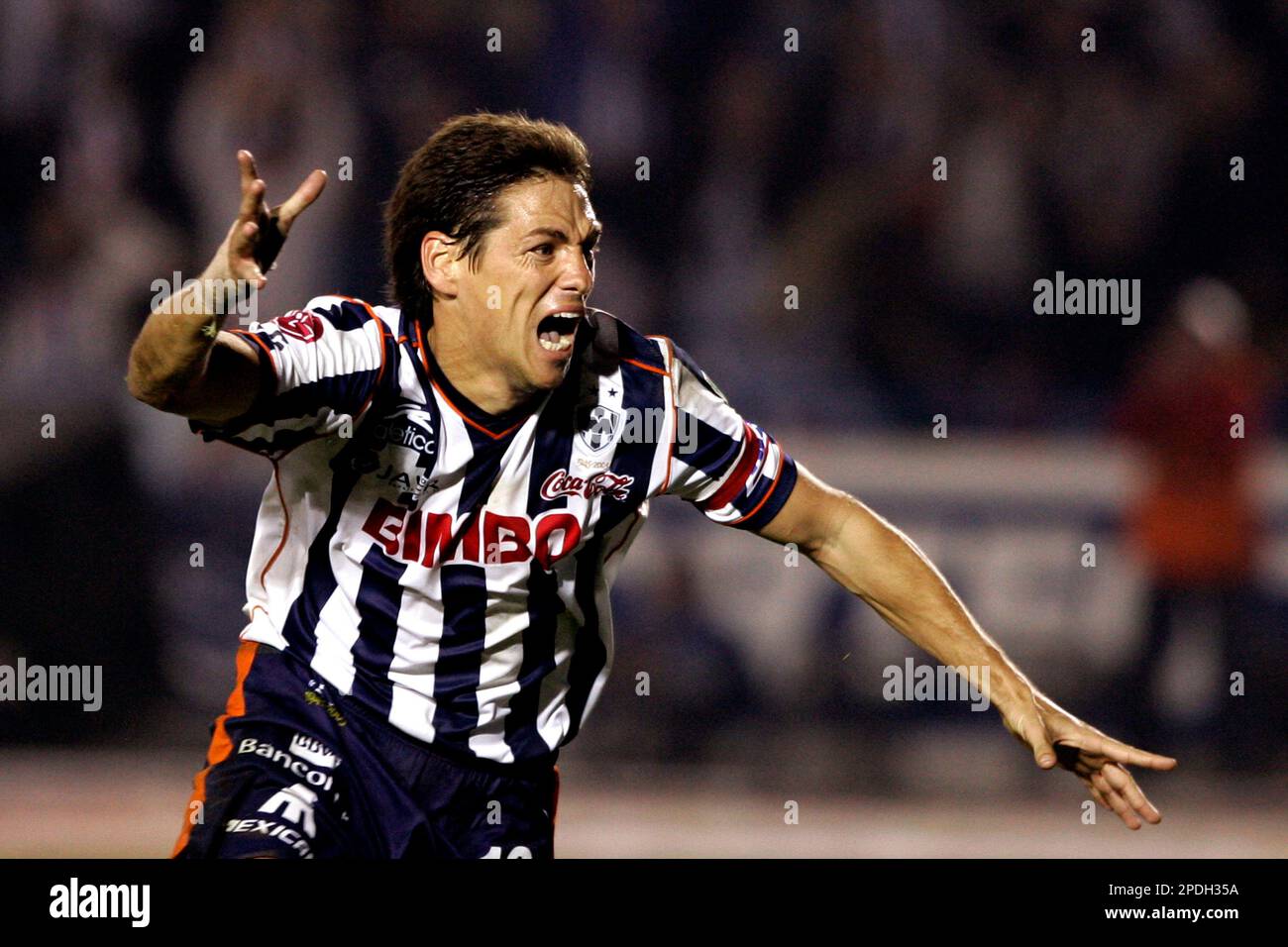 Monterrey's soccer player Guillermo Franco, from Argentina, celebrates ...